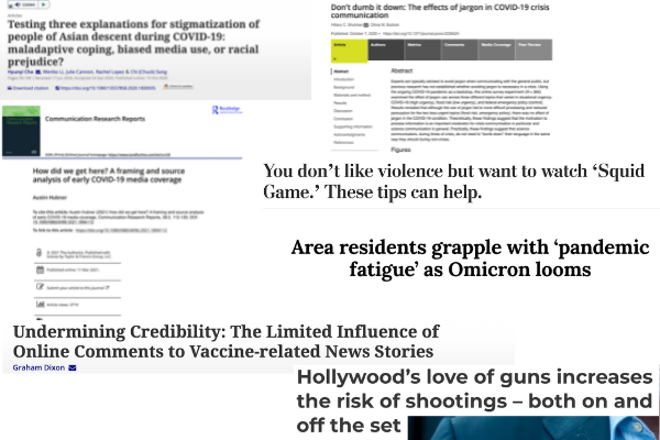 Comm Research: Current Issues, Making a Difference, Appearing in ...